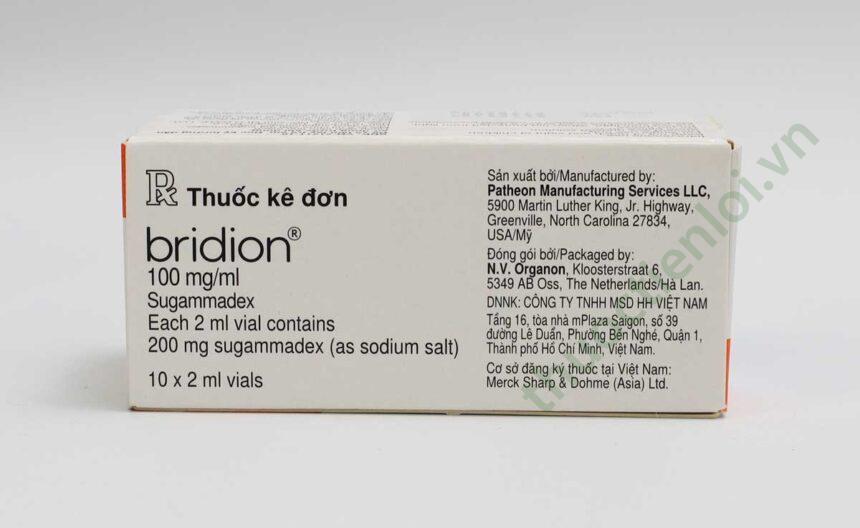 Bridion Inj.100Mg/ML 10S 2ML - Thuốc Tiện Lợi