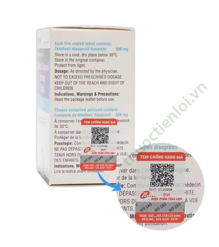 Tenofovir 300mg – Mylan - Thuốc Tiện Lợi