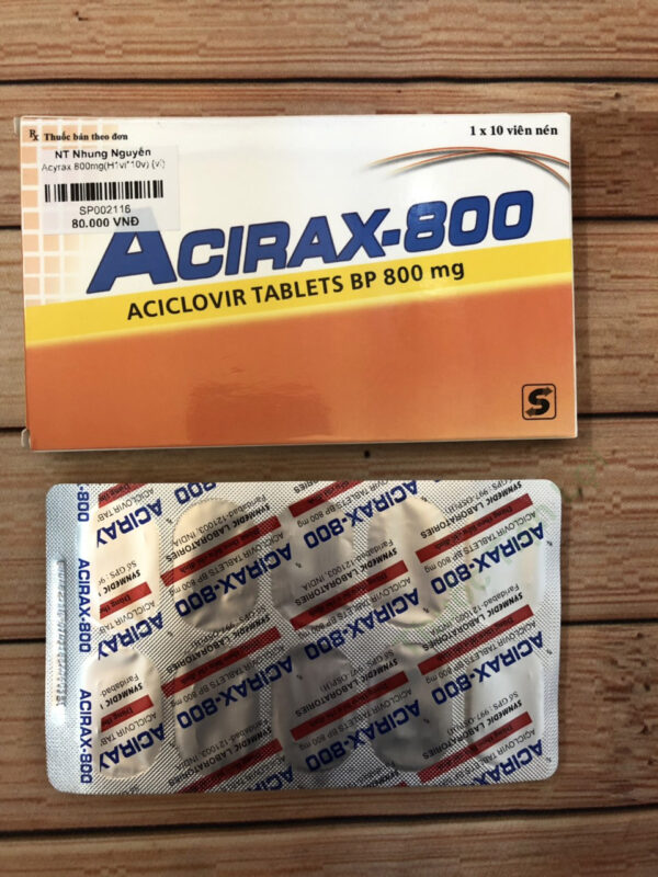 Acirax Acyclovir 800Mg Synmedic (h/10v) - Thuốc Tiện Lợi