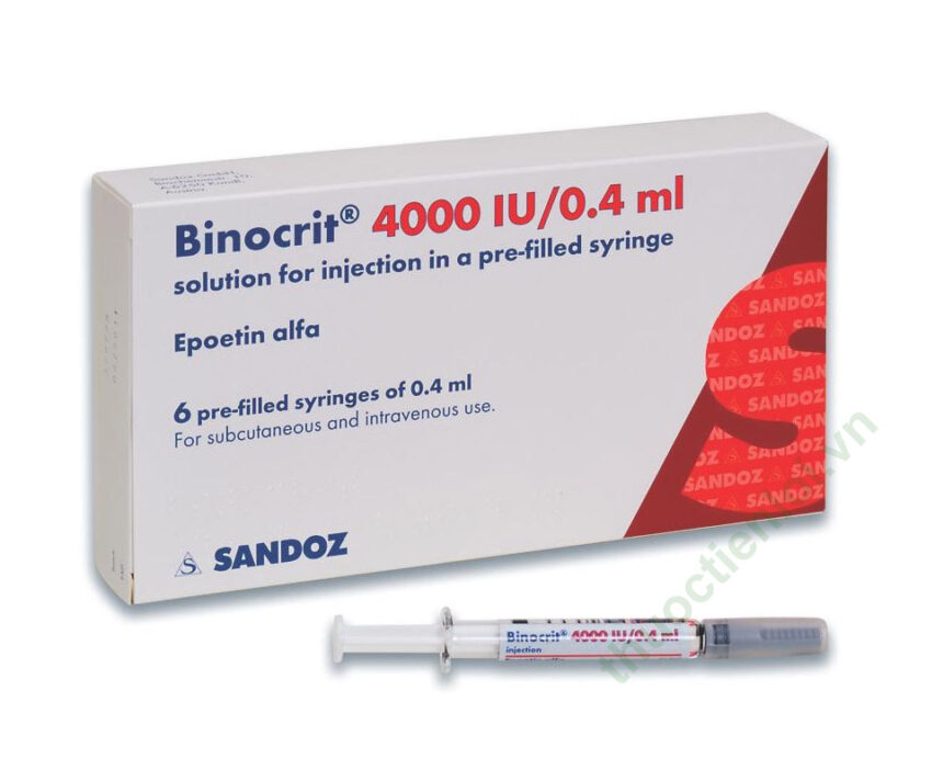 Binocrit 4000IU /0.4ML Inj 6S (h/6o) - Thuốc Tiện Lợi