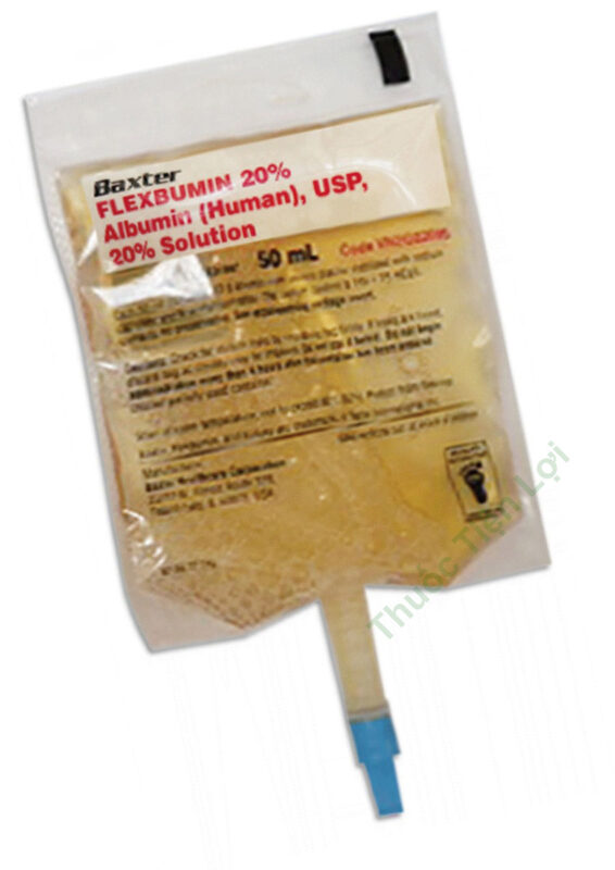 Flexbumin 20% Inj 10G/50ML 1S Baxalta - Thuốc Tiện Lợi