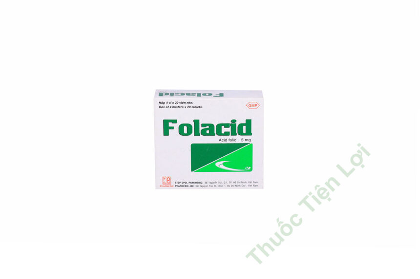 Folacid Acid Folic 5Mg Pharmedic (H/80V) - Thuốc Tiện Lợi