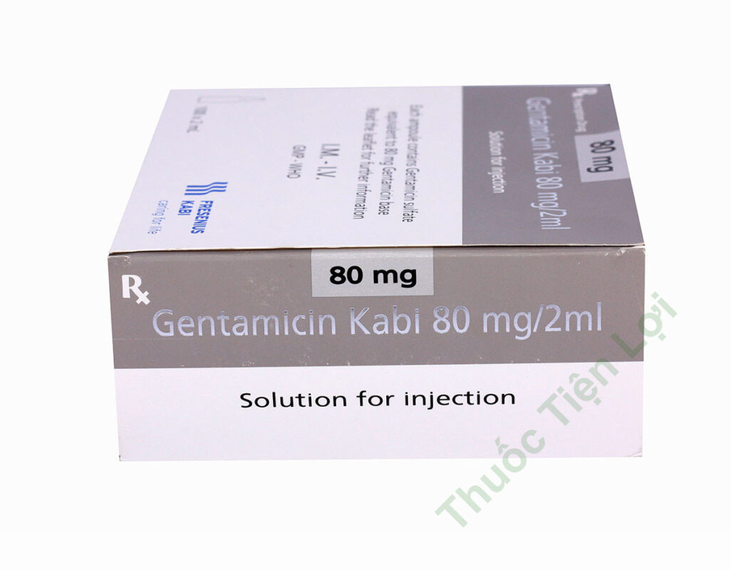 Gentamicin 80Mg/2ML Inj Kabi (H/100O) - Thuốc Tiện Lợi