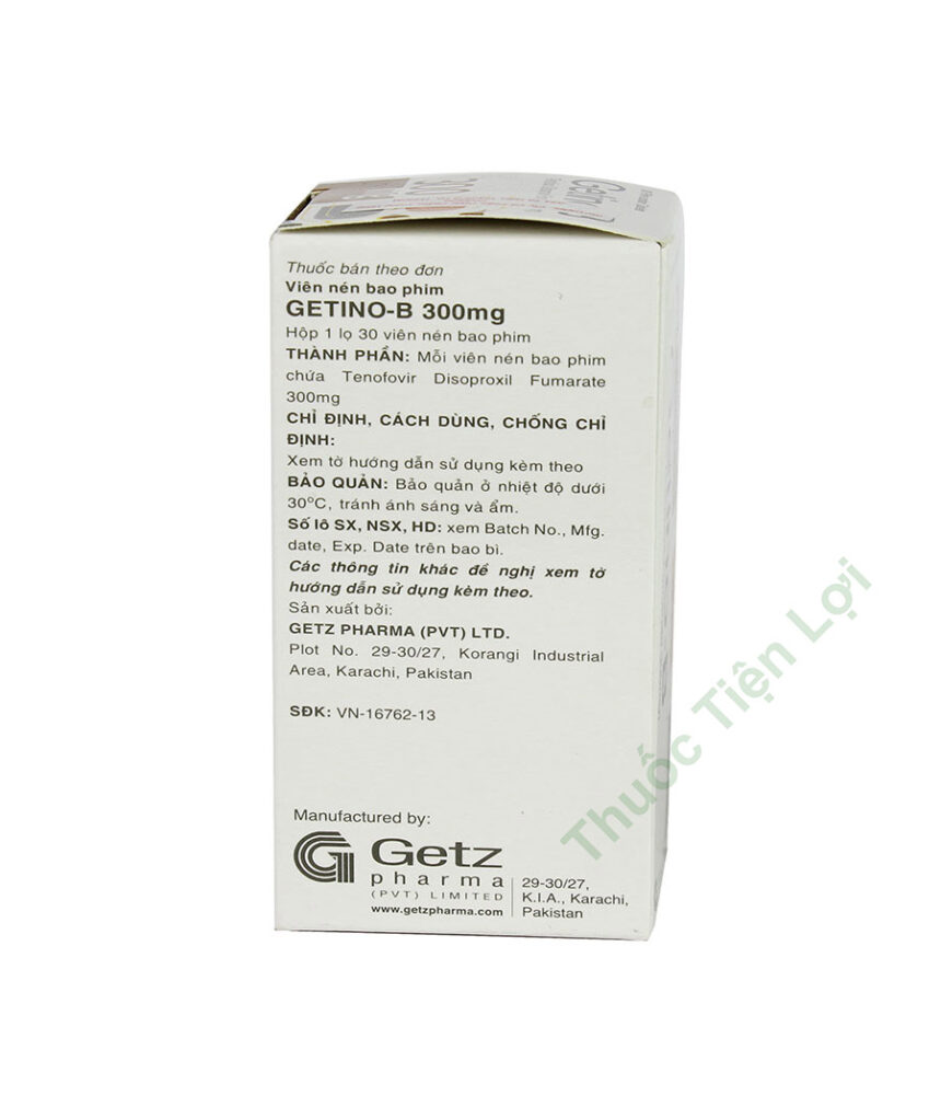 Getino-B 300mg (H/1 lọ/30v) - Thuốc Tiện Lợi