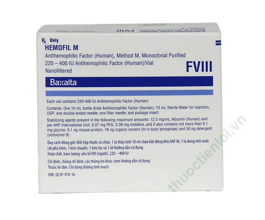 Hemofil M 220-400 IU - Thuốc Tiện Lợi