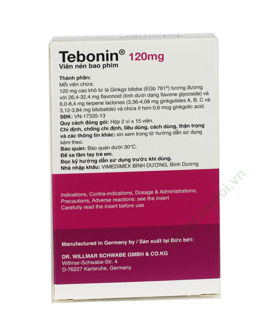 Tebonin 120Mg h/30v – Schwabe - Thuốc Tiện Lợi