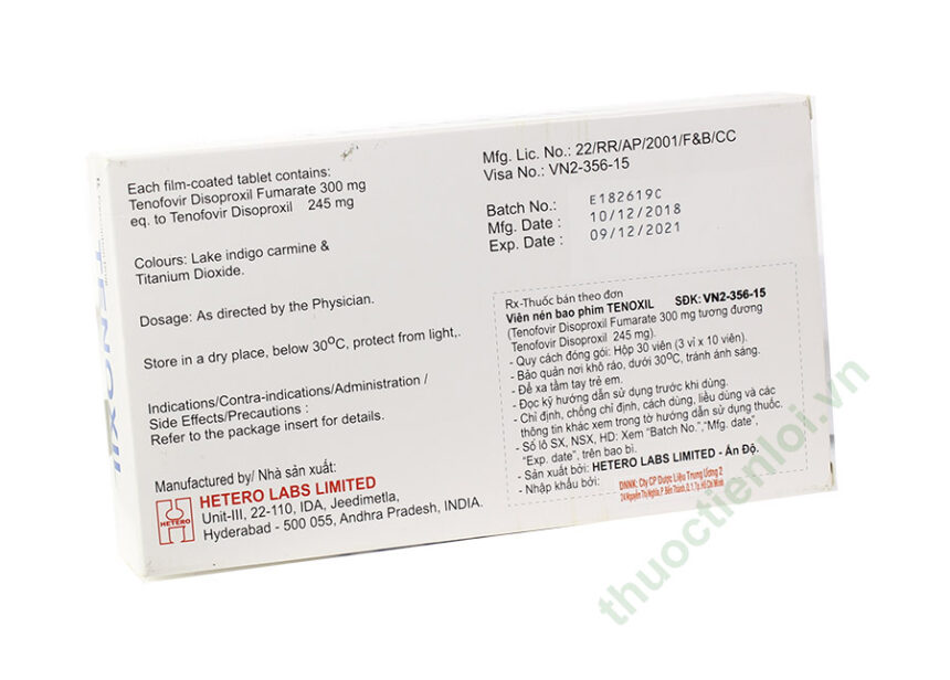 Tenoxil 300Mg – Hetero - Thuốc Tiện Lợi