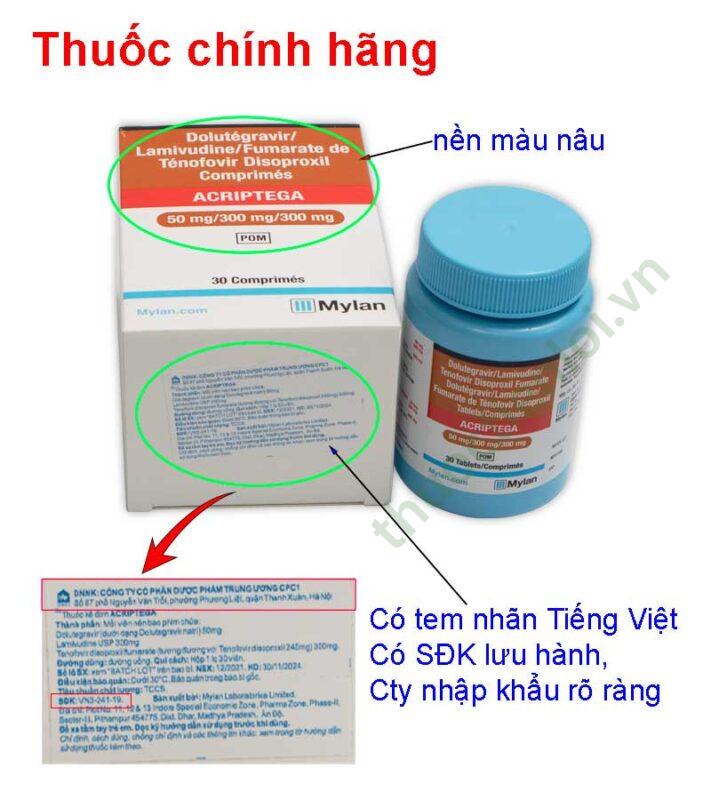Acriptega h/30v Mylan - Thuốc Tiện Lợi