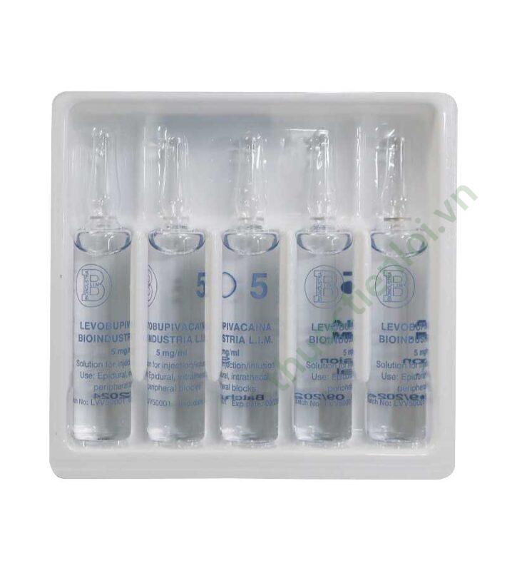Levobupivacaina Bioindustria L.I.M 5mg/ml (H/10 ống) - Thuốc Tiện Lợi
